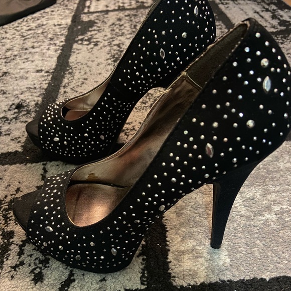 BONGO | Shoes | Bongo Studded Black Heels | Poshmark